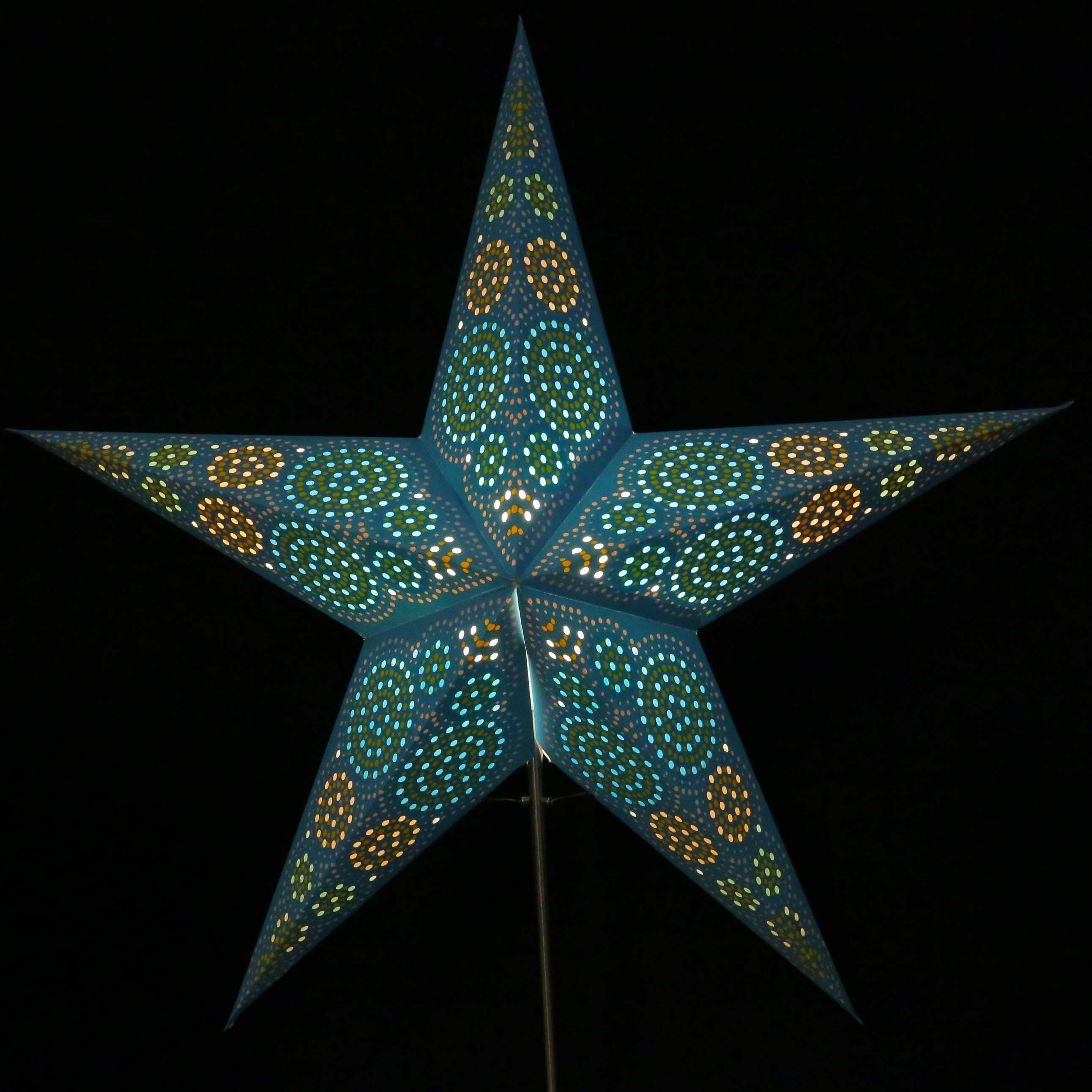 Pagodashop - Rondo turquises - Foldable glowing star, paper poinsettia ...