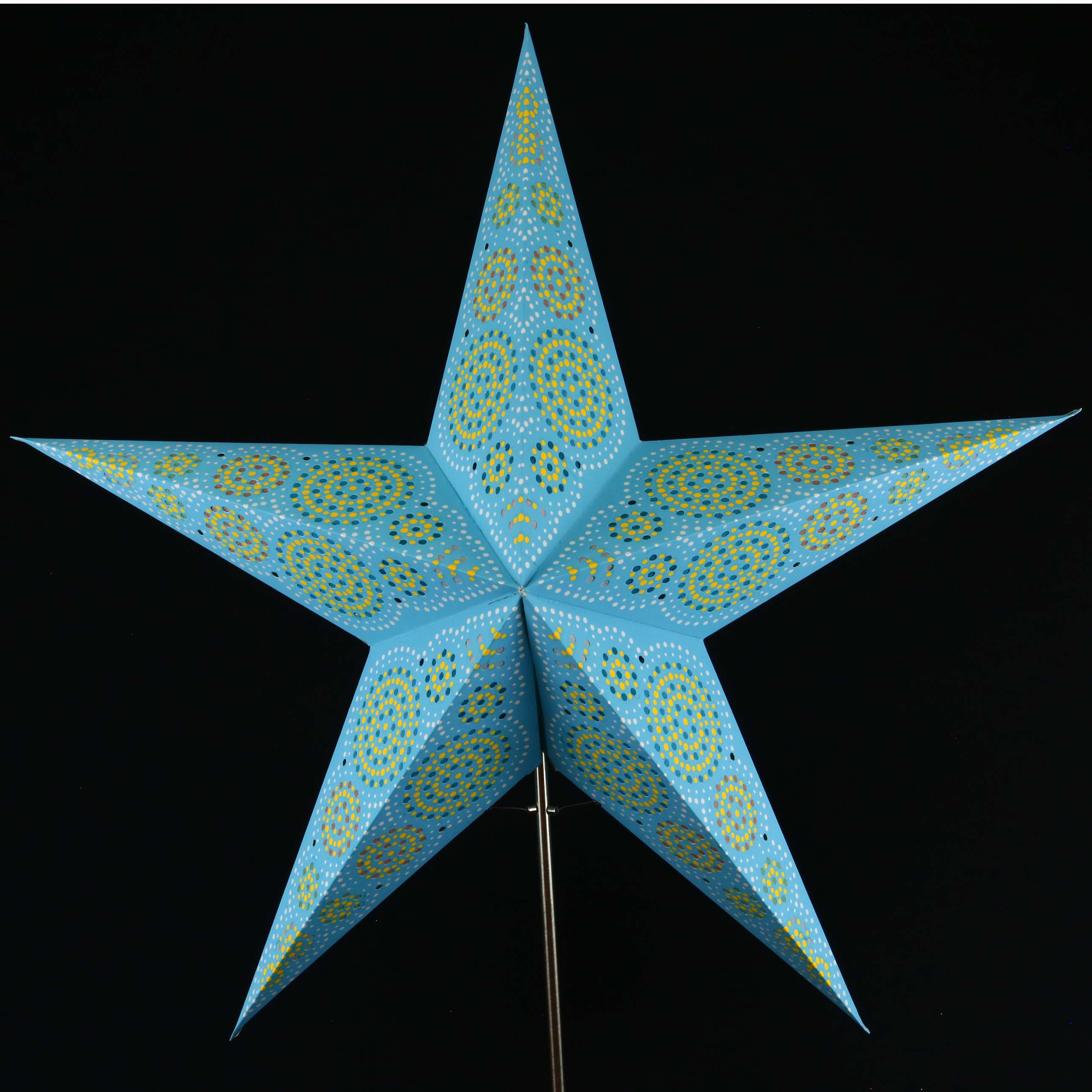 Pagodashop - Rondo turquises - Foldable glowing star, paper poinsettia ...