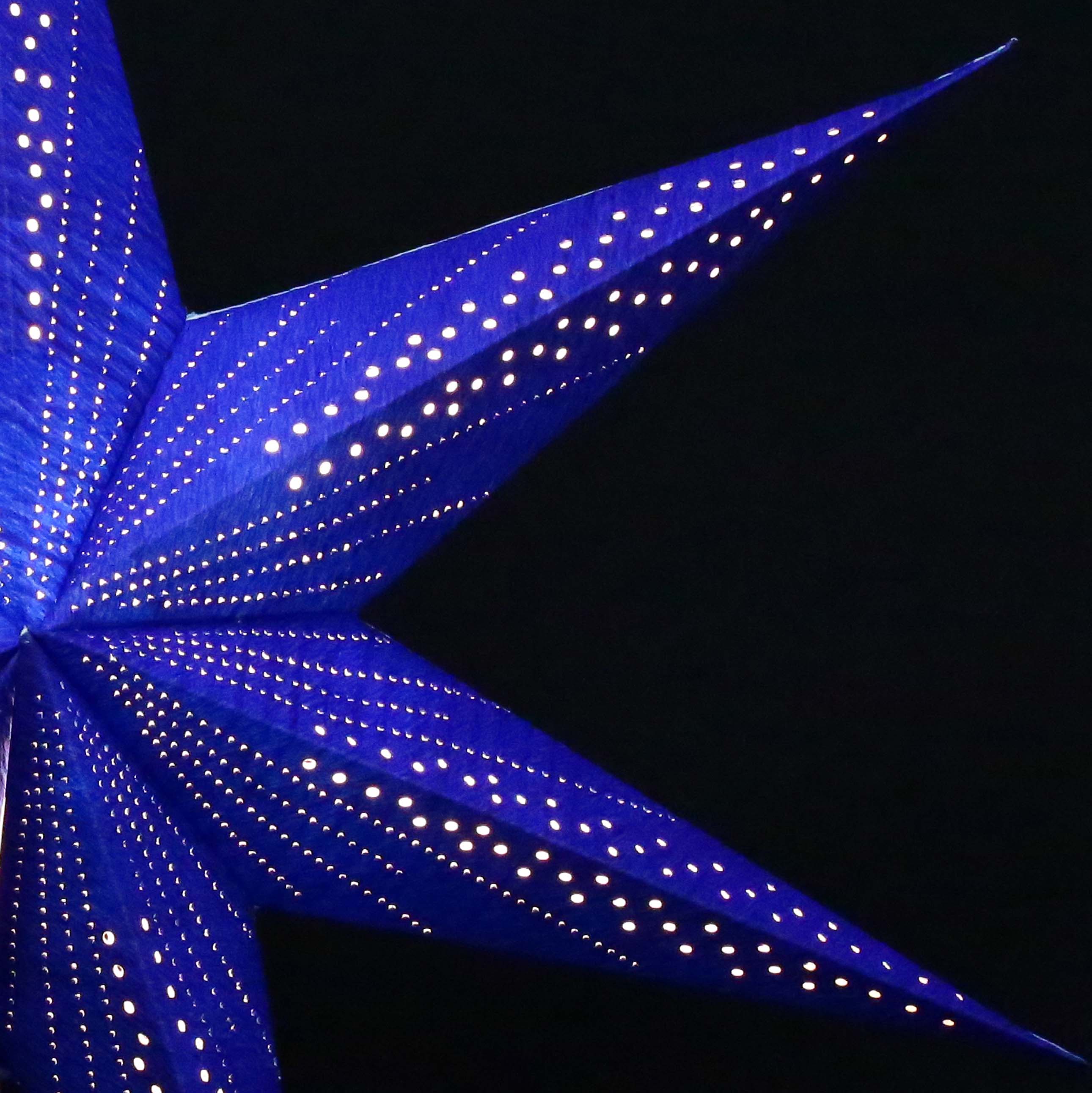 Pagodashop - ORNARIS Blau - Faltbarer Leuchtstern, Weihnachtsstern aus ...