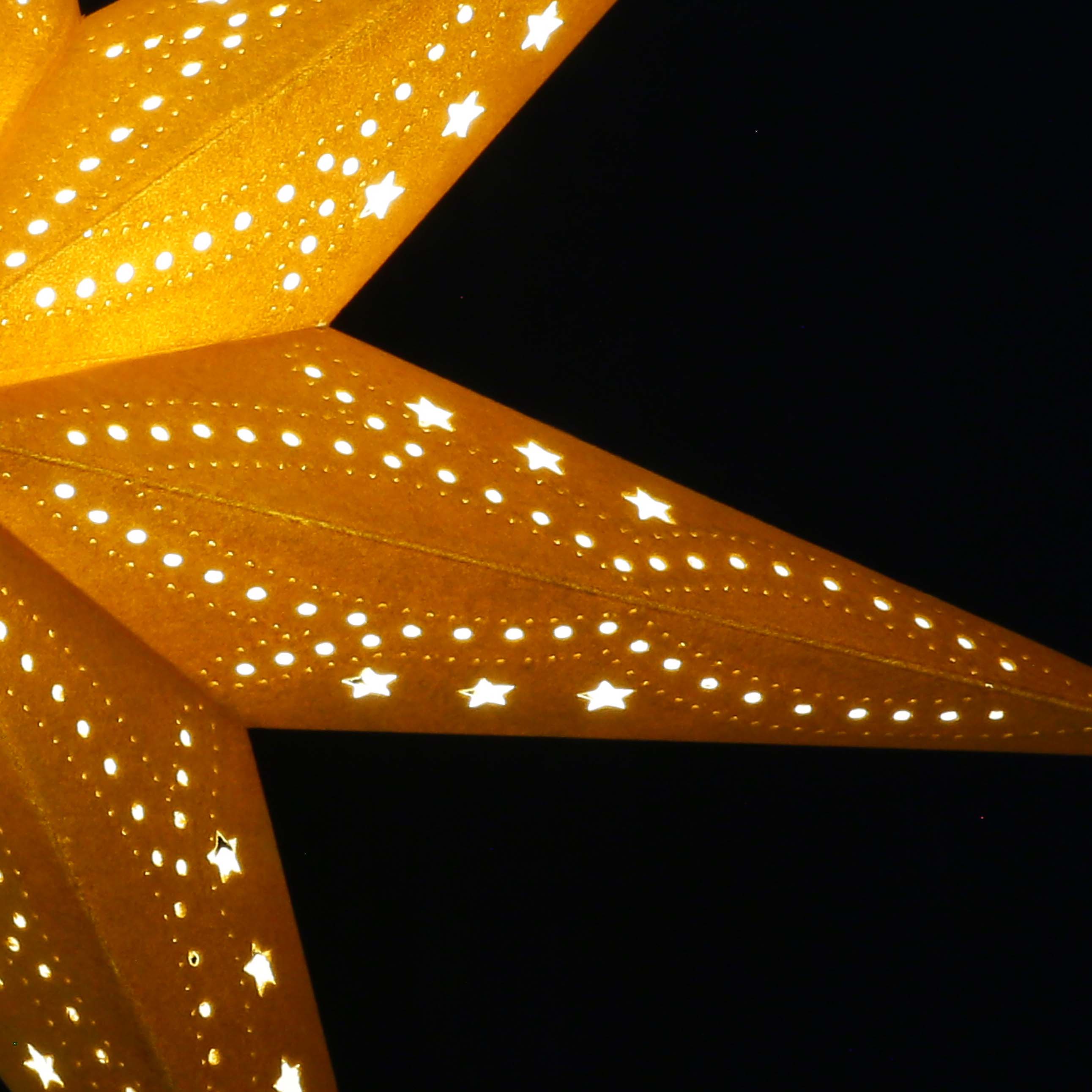 Pagodashop - MINORIS Velvet yellow - Foldable glowing star, paper ...